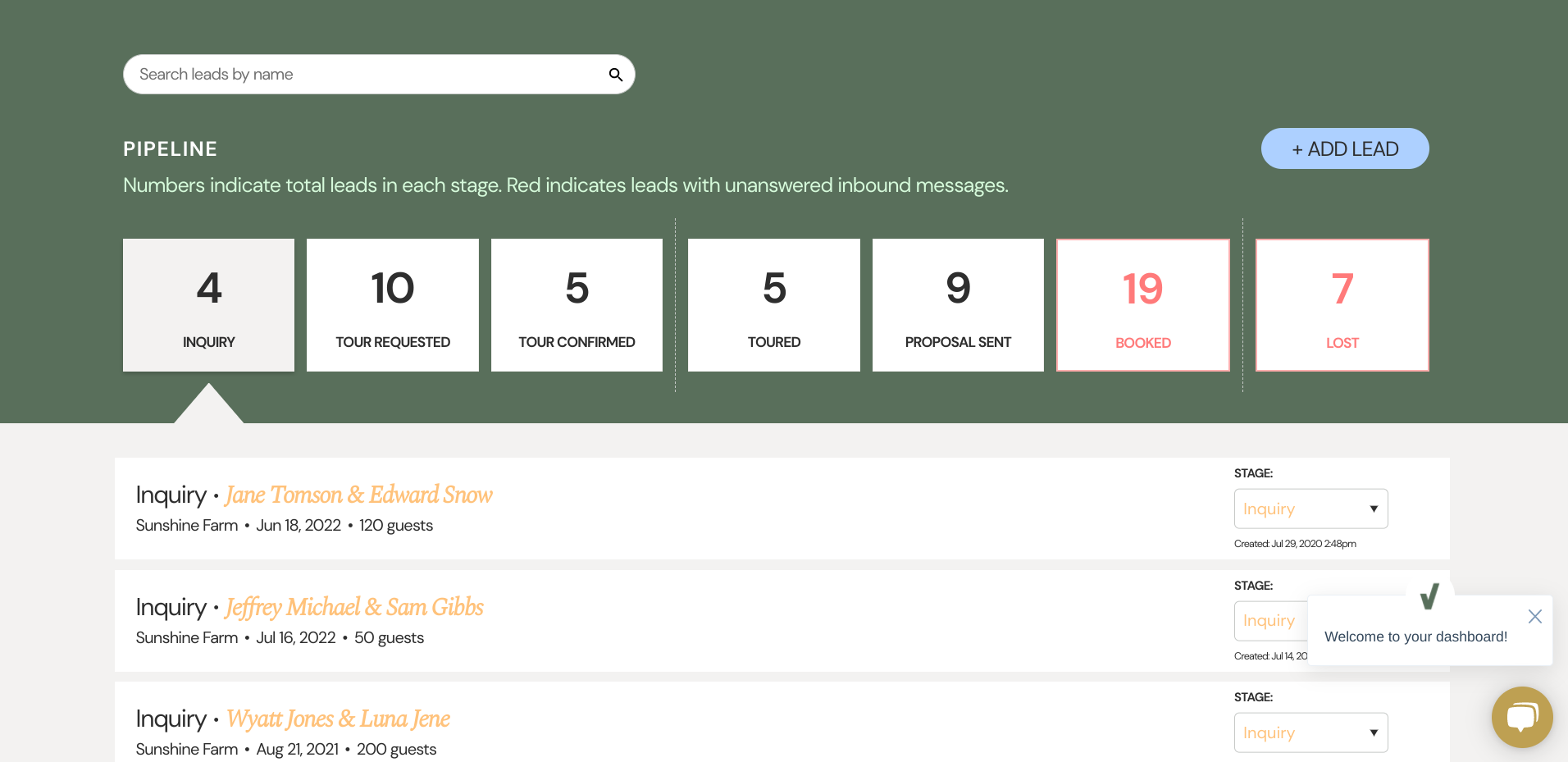 How To Use WEVEN Wedding Venue CRM Demo ⋆ Wedding Venue Owners