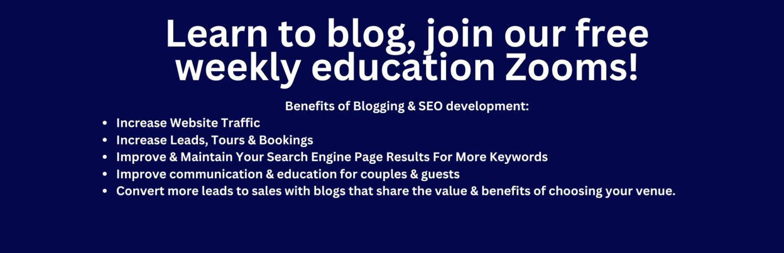 100 Blog Topics For Wedding Venue Owners ⋆ Wedding Venue Owners